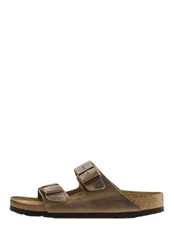 BIRKENSTOCK Arizona Soft Footbed Oiled Leather Sandals - Brown