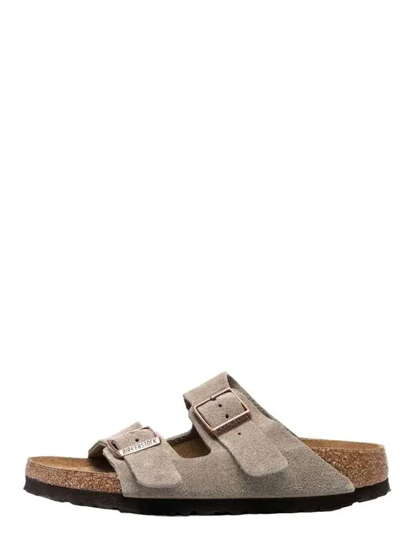 BIRKENSTOCK Arizona Soft Footbed Suede Leather Sandals - Tan