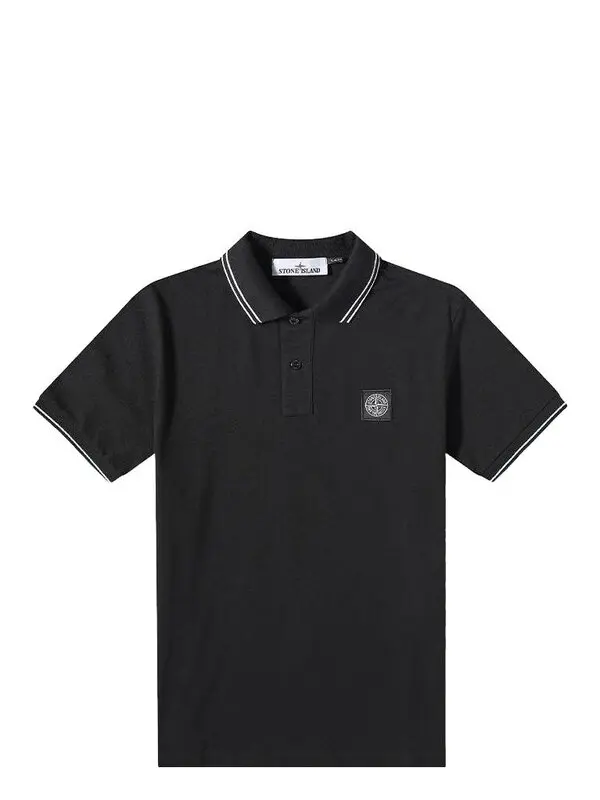 Stone Island Patch Polo Shirt - Black