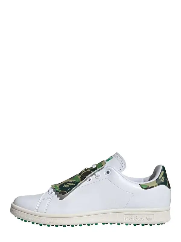 Adidas X A Bathing Ape Stan Smith Golf Sneakers - Cloud White/cloud White-green