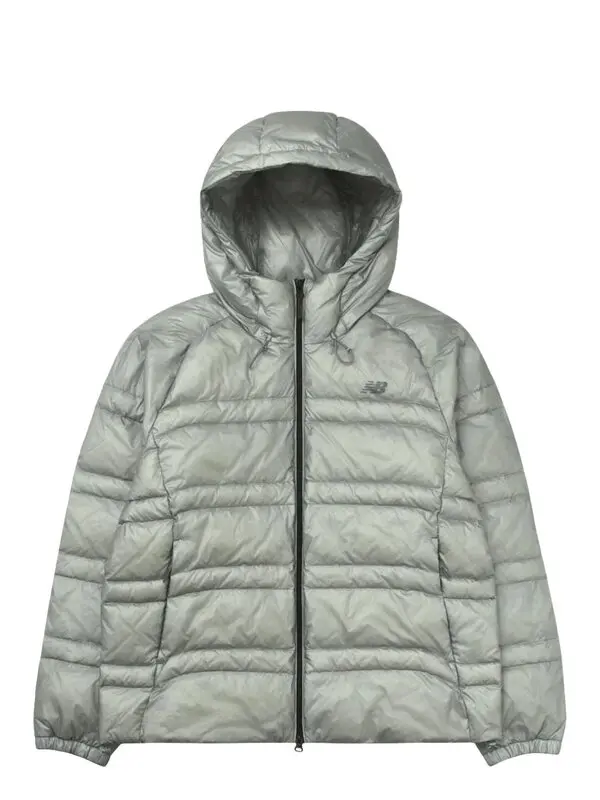 NEW BALANCE Superlight Hooded Goose Down Jacket - Light Gray