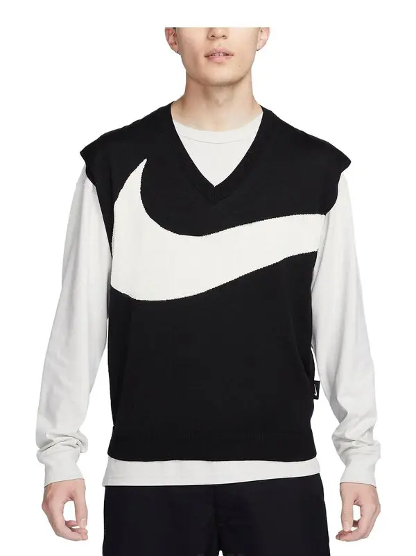 Nike Swoosh Sweater Vest - Black/white