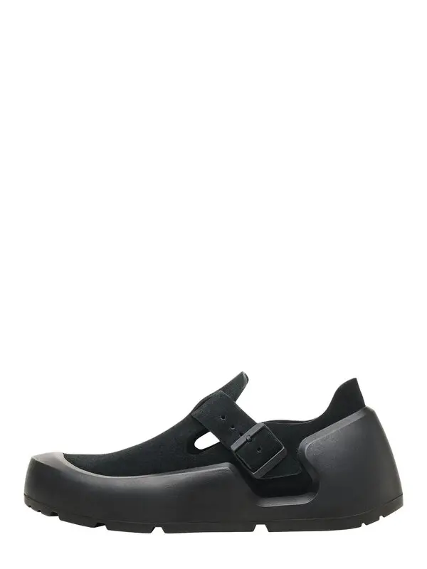 BIRKENSTOCK Reykjavik Nubuk Leather Mary Jane Style Shoes - Black