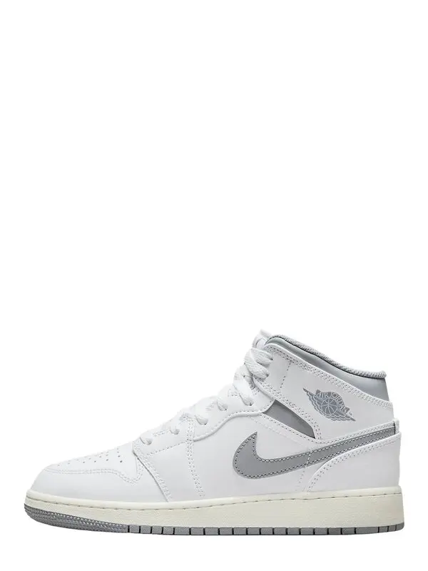 JORDAN Air 1 Mid Sneakers - White/gray