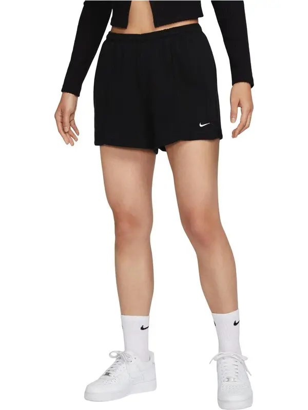 Nike French Terry Mid-rise Shorts - Black