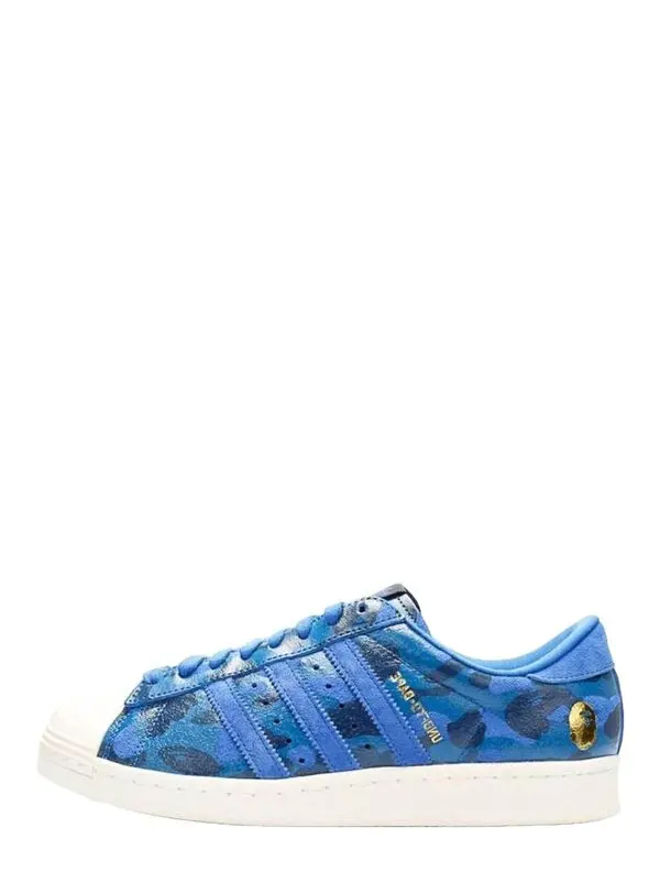 Adidas X A Bathing Ape X Undefeated Superstar 80s - Blue
