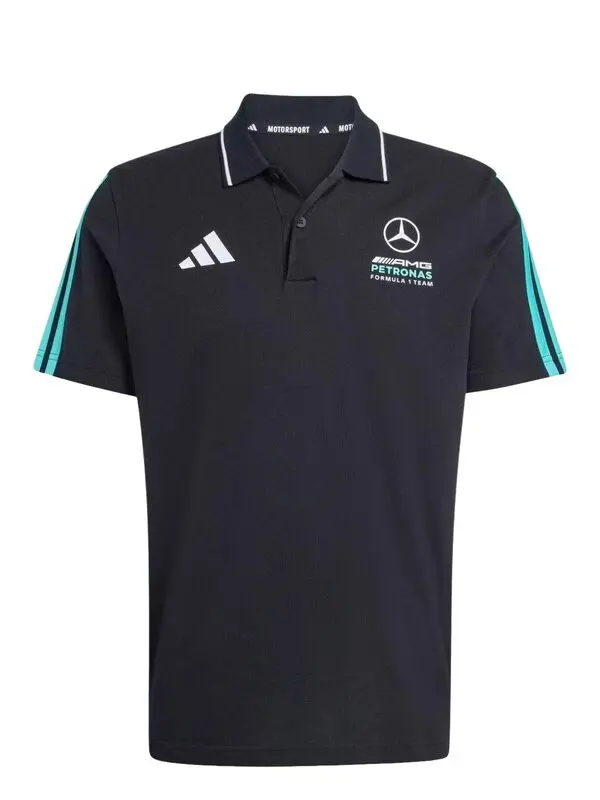 Adidas Mercedes-amg F1 Team Dna Polo Shorts 'black Semi Mint Rush - Black/semi Mint Rush