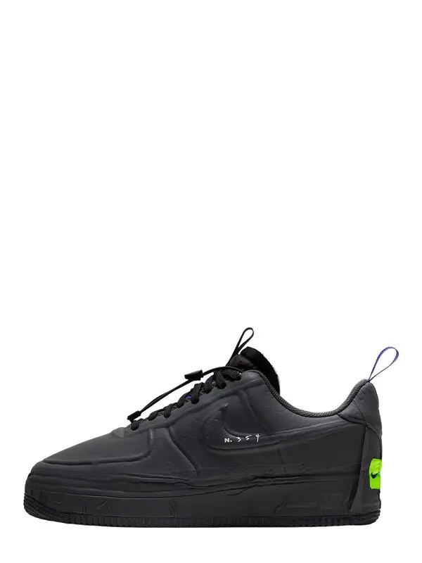 Nike Force 1 Low Experimental "black" Sneakers - Black/anthracite/chile Red