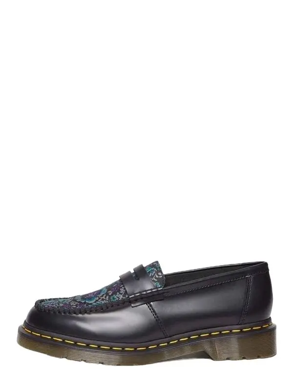Dr. Martens Penton Floral Jacquard Loafers - Black