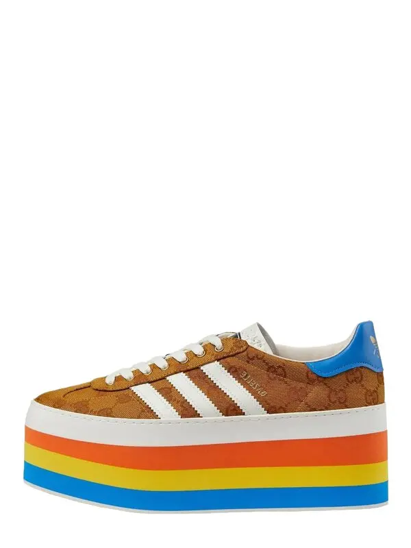 Adidas X Gucci Gazelle Platform Sneakers - Multi-color