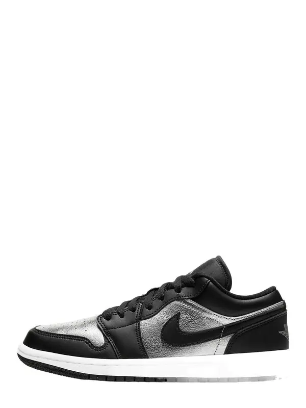 JORDAN 1 Low Se 'silver Toe' Sneakers - Black/silver