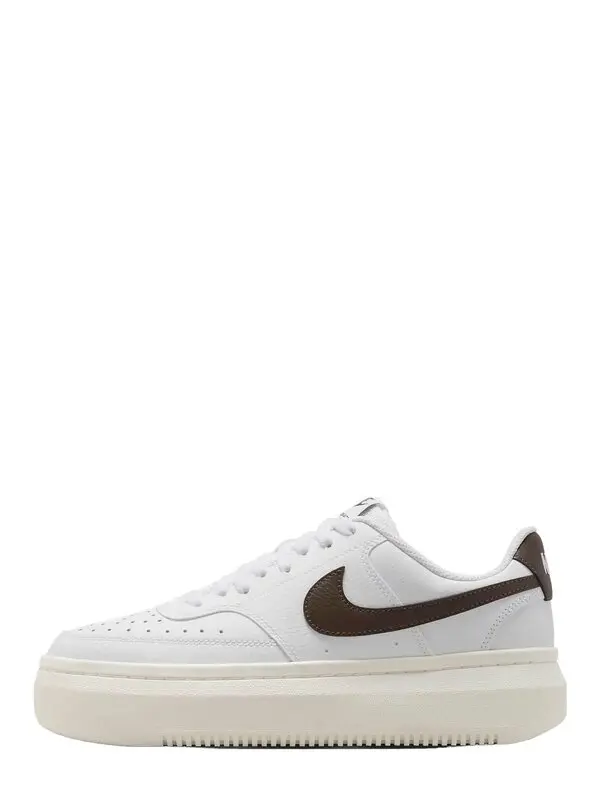 Nike Court Vision Alta Platform Sneakers - White/brown