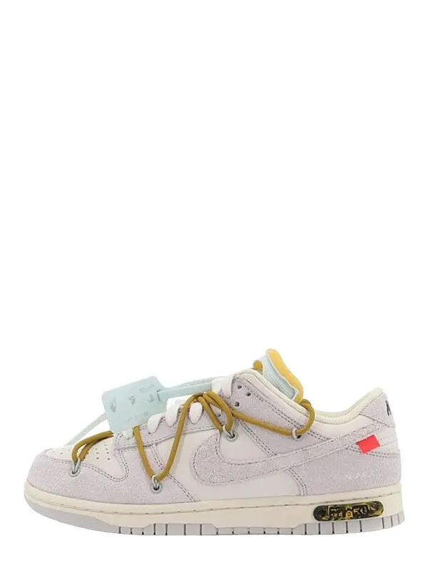 Nike Off-white X Dunk Low "lot 37 Of 50 - Gray/white