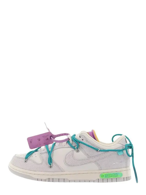 Nike X Off-white Dunk Low 'lot 36 Of 50' Sneakers - Gray/white