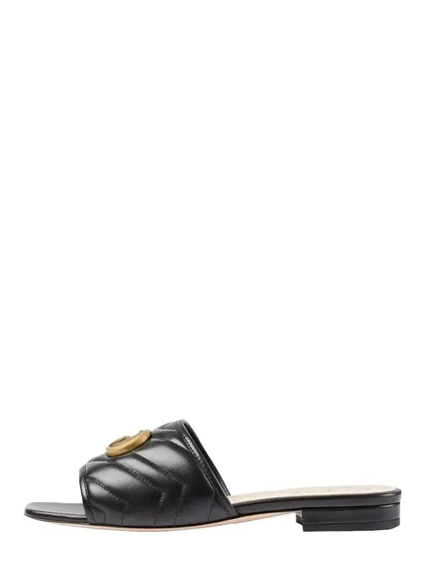 Gucci Double G Quilted Leather Slides - Default Color