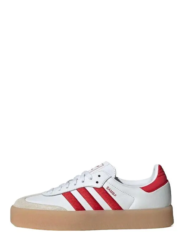 Adidas Sambae Platform Sneakers - Cloud White/better Scarlet/cloud White