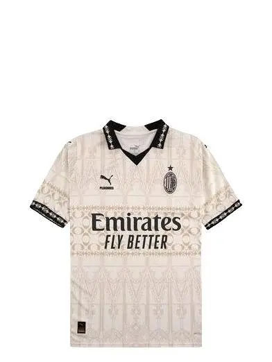 PUMA X Pleasures Ac Milan 2023/24 Replica Fan Jersey - Beige/black