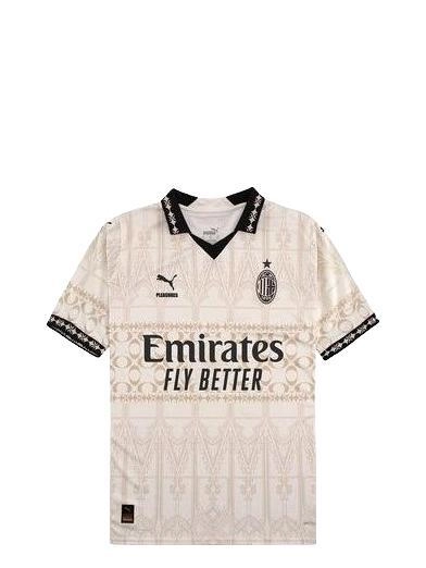 PUMA X Pleasures Ac Milan 2023/24 Replica Fan Jersey - Beige/black