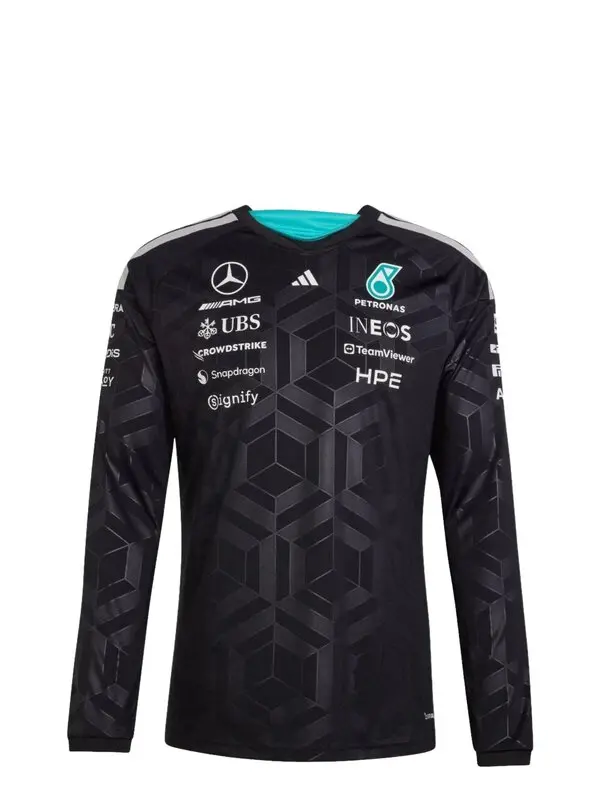 Adidas Mercedes Amg Petronas Formula 1 Longsleeve Team Driver Jersey - Black
