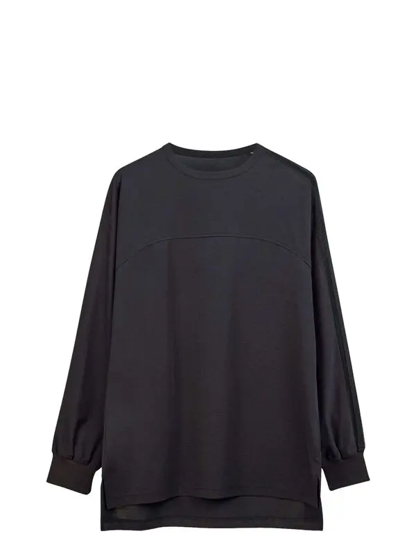 Adidas Y-3 Mesh Stripes Long Sleeve Top - Black