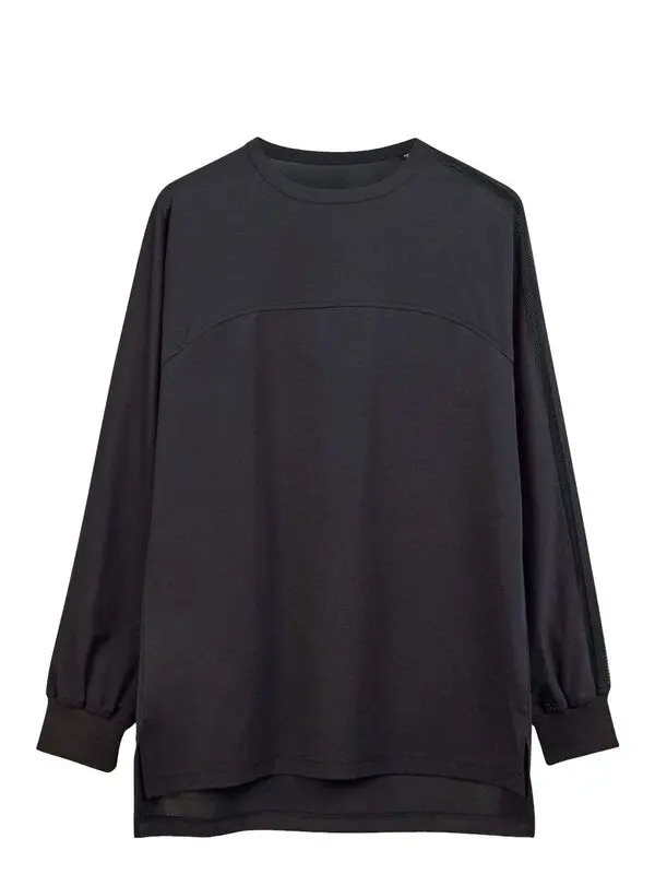 Adidas Y-3 Mesh Stripes Long Sleeve Top - Black