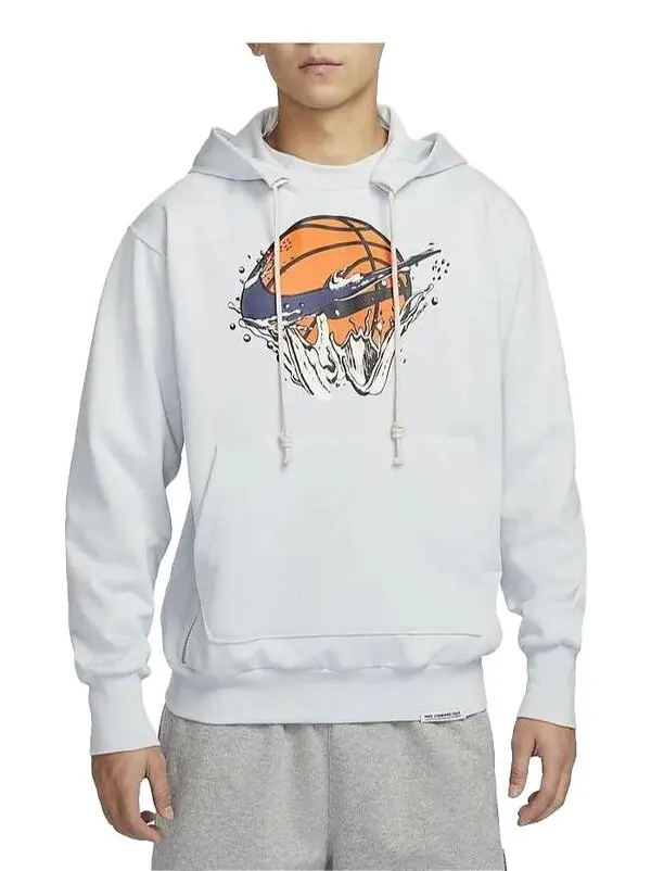 Nike Dri-fit Standard Issue Basketball Hoodie - Grey/multi-color/tan
