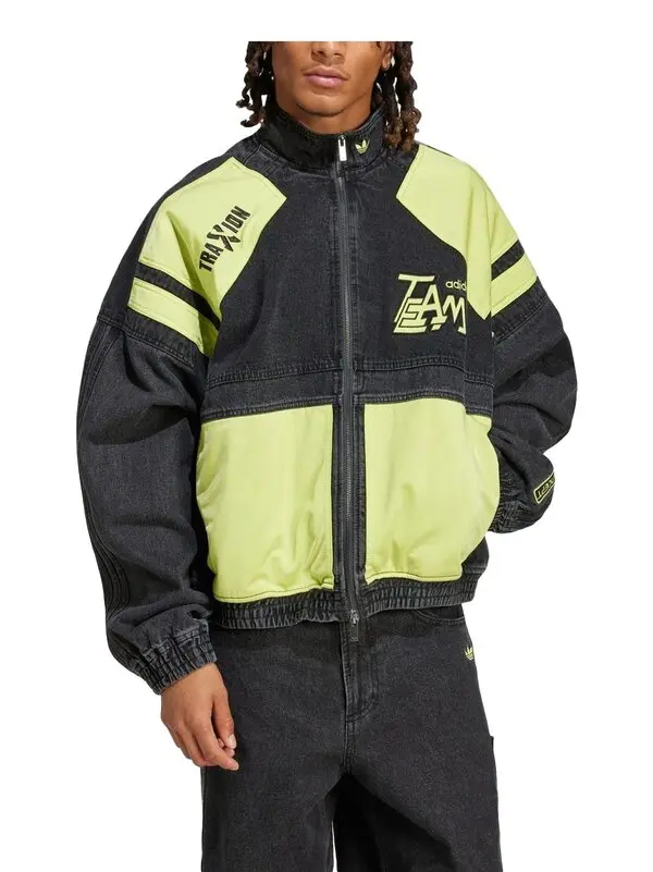 Adidas Adilenium Season 2 Moto Denim Jacket - Black/green