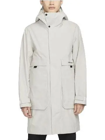 JORDAN Gore-tex 2-in-1 Detachable Hooded Padded Coat - Light Bone/black