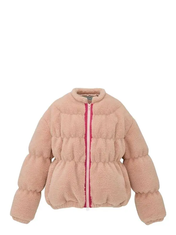 Onitsuka Tiger Crew Neck Down Jacket - Beige/pink