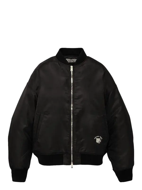 Onitsuka Tiger Embroidered Bomber Jacket - Black