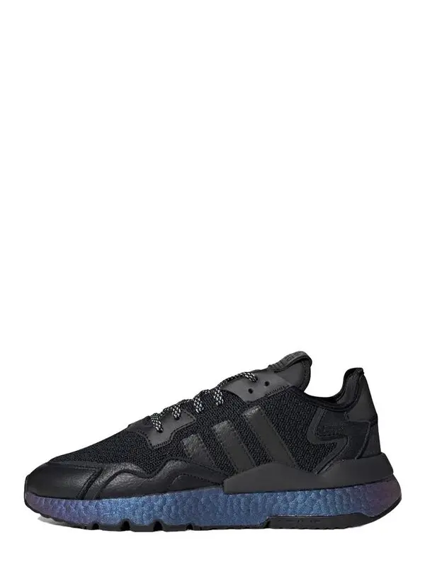 Adidas Nite Jogger "metallic Blue Boost" Low Top Sneakers - Core Black/carbon