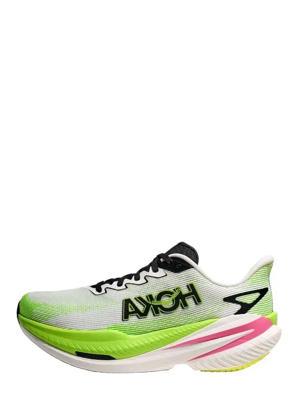 Hoka One One Mach X 3 Athletic Sneakers - White/neon Lime