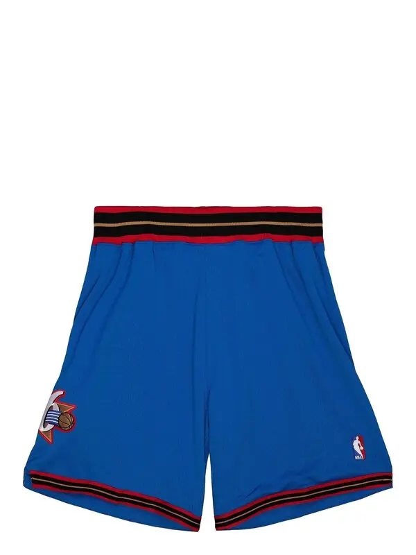 Mitchell & Ness Philadelphia 76ers Alternate Authentic Basketball Shorts - Blue/red/black