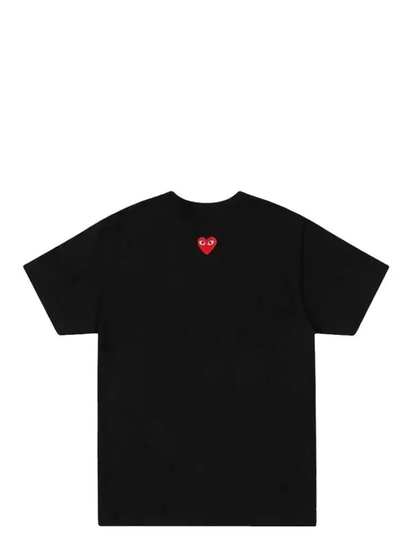 Play Comme Des Garcon Ss25 Heart Back Emblem T-shirt - Black