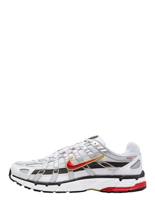 Nike P-6000 Platinum Varsity Red Sneakers - White/metallic Platinum/varsity Red