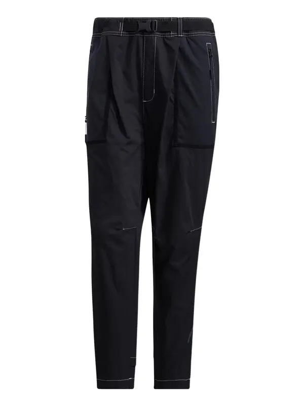 Adidas Side Logo Knit Athleisure Casual Sports Pants Black - Multi-color