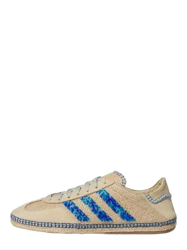 Adidas X Clot Gazelle Sneakers - Linen Khaki/light Blue/blue Bird