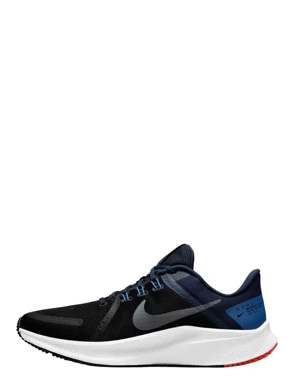 Nike Quest 4 Low Top Athletic Sneakers - Black/blue/white