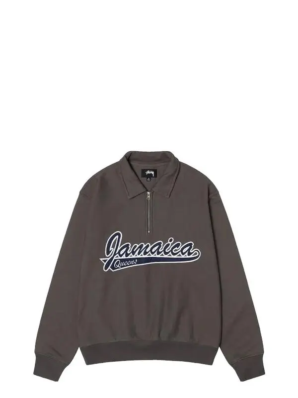 StÜssy X Denim Tears Half Zip Fleece 'charcoal - Grey