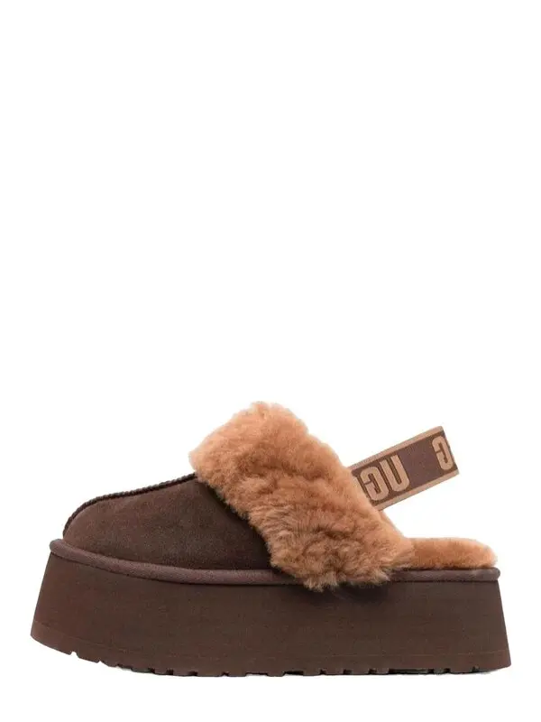 UGG Funkette Slipper With Platform Sole - Brown