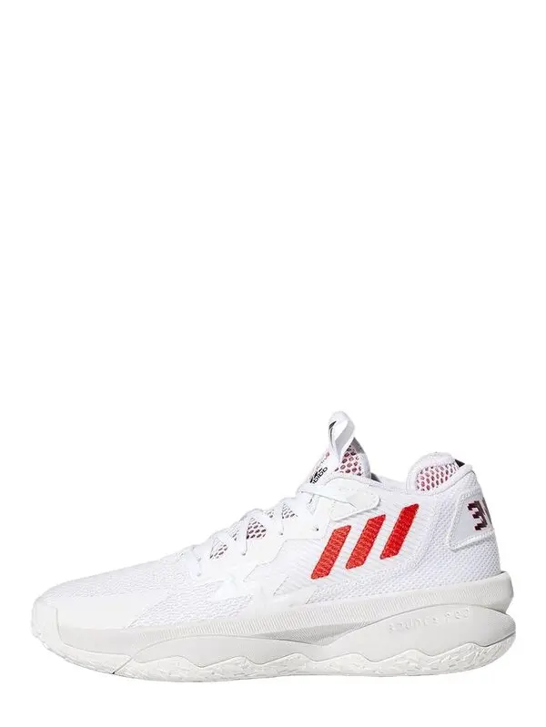Adidas Dame "dame Time" High Top Sneakers - White/black/red