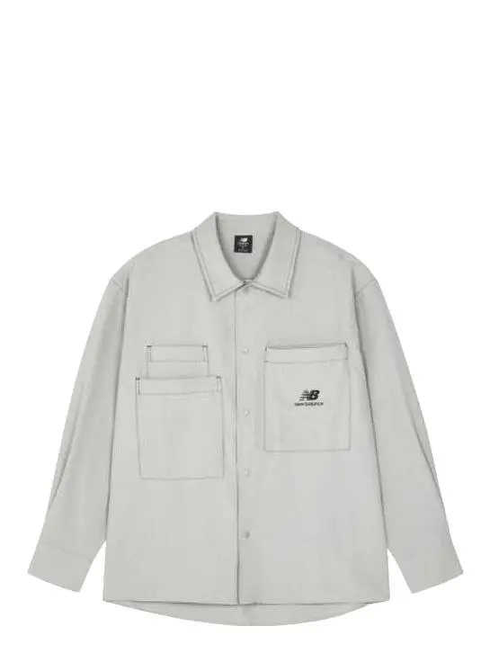 NEW BALANCE Logo Classic Shirt Asia Sizing 'grey Black - Grey/black