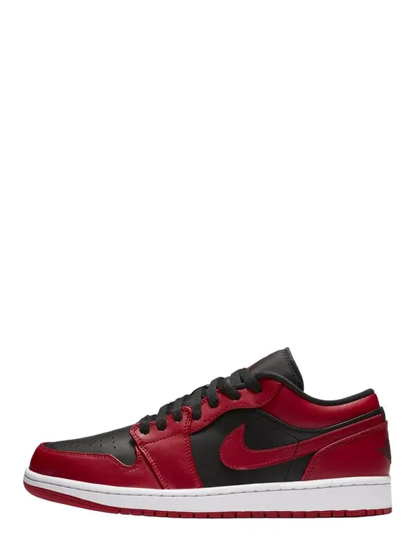 JORDAN 1 Low "reverse Bred" Sneakers - Black/gym Red