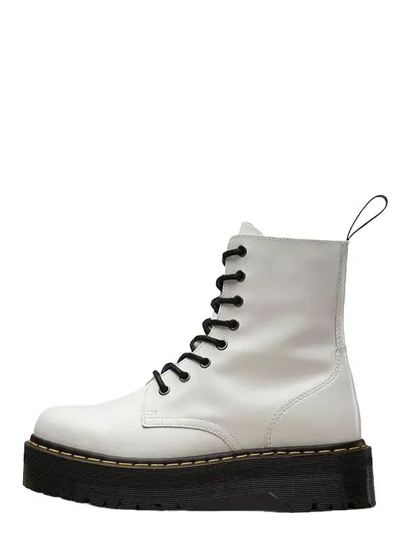 Dr. Martens Jadon Smooth Leather Platform Boot - White