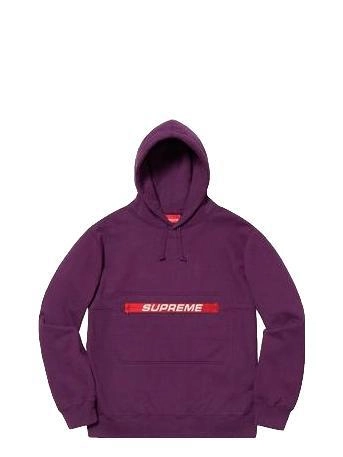 Supreme Ss19 Zip Pouch Hooded Sweatshirt - Purple