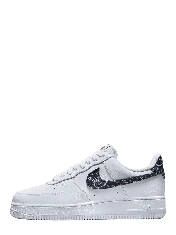 Nike Force 1 '07 Essentials "black Paisley" Low Top Sneakers - White/black