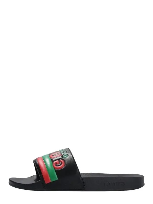 Gucci Embossed Logo Slide - Black