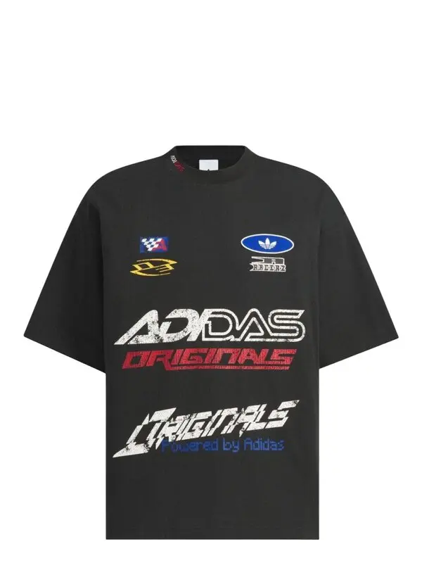 Adidas Short-sleeved Oversize T-shirt Asia Sizing - Black