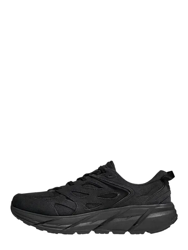 Hoka One One Clifton L Suede Sneakers - Black/black