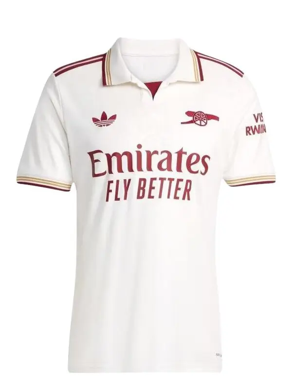 Adidas Arsenal 2025/2026 Third Kit - Cloud White/team Coll Burgundy 2